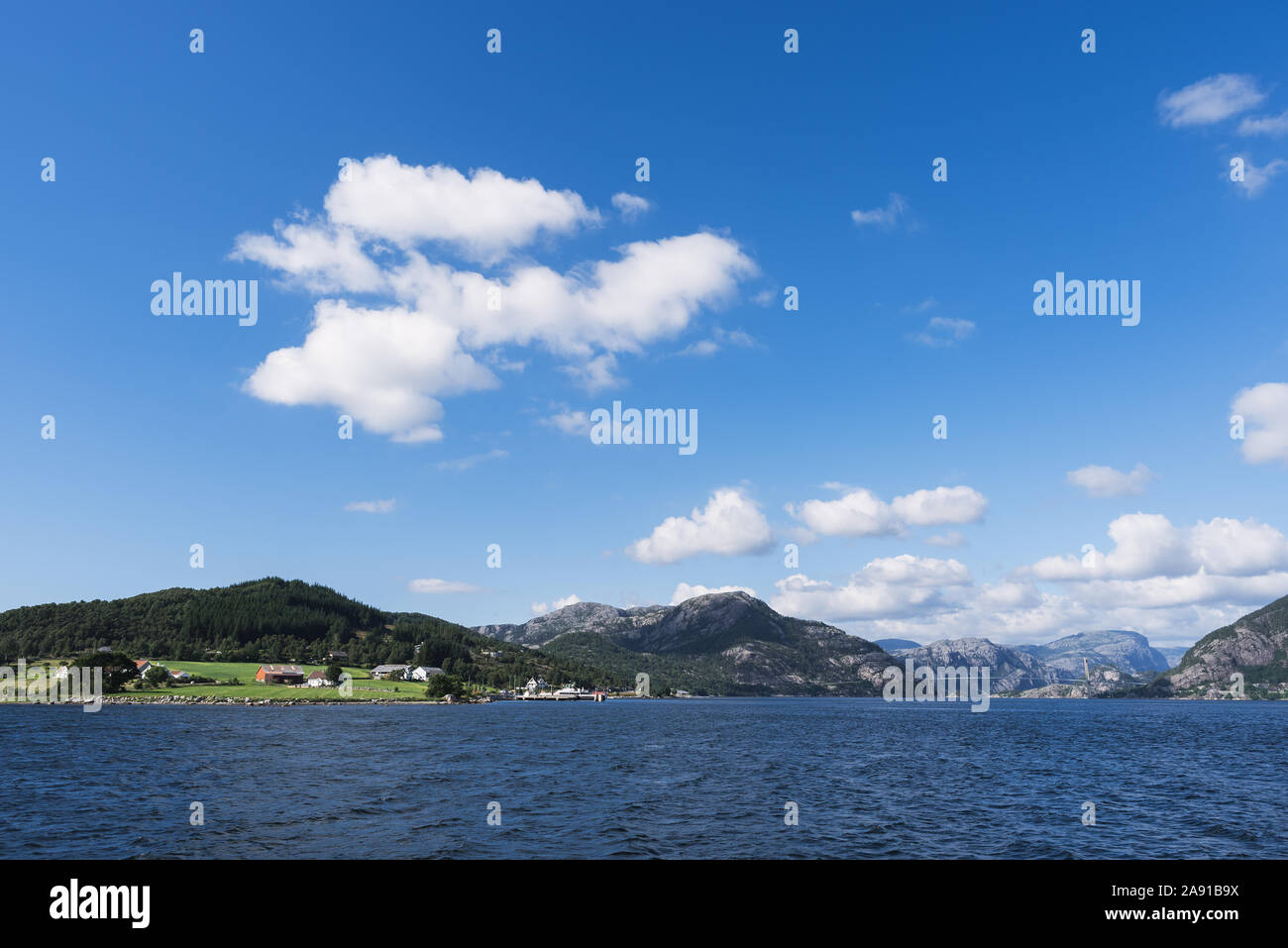 Summer Norwegian landscape. Sunny weather in the highlands in southern ...
