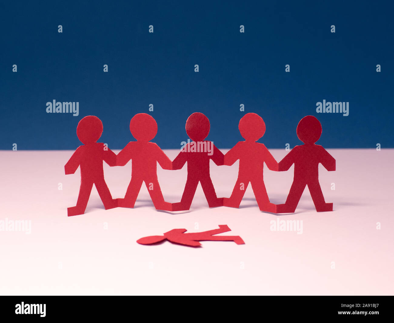 Group mockery or racism in school, work, social network. Worl issue ...