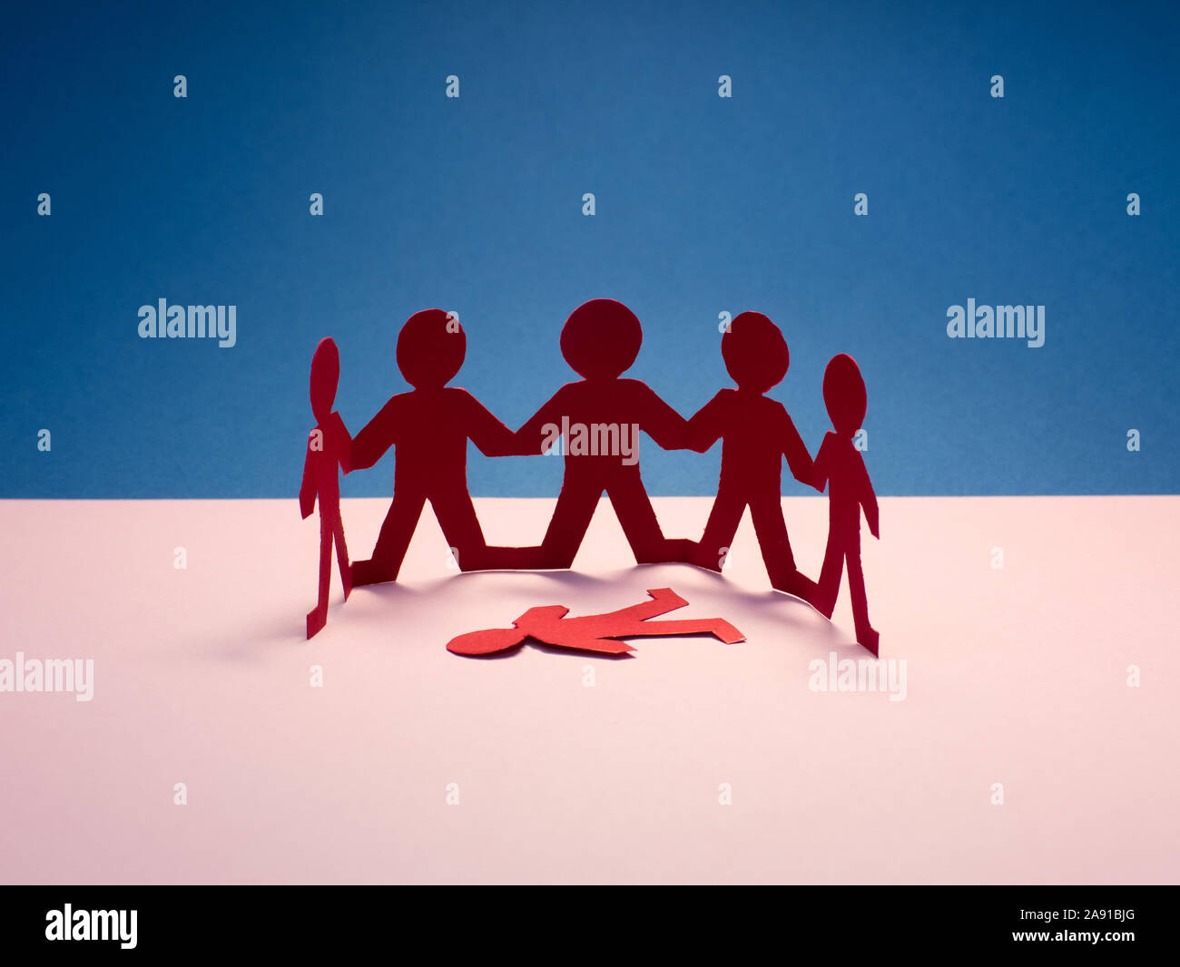 Group mockery or racism in school, work, social network. Worl issue ...
