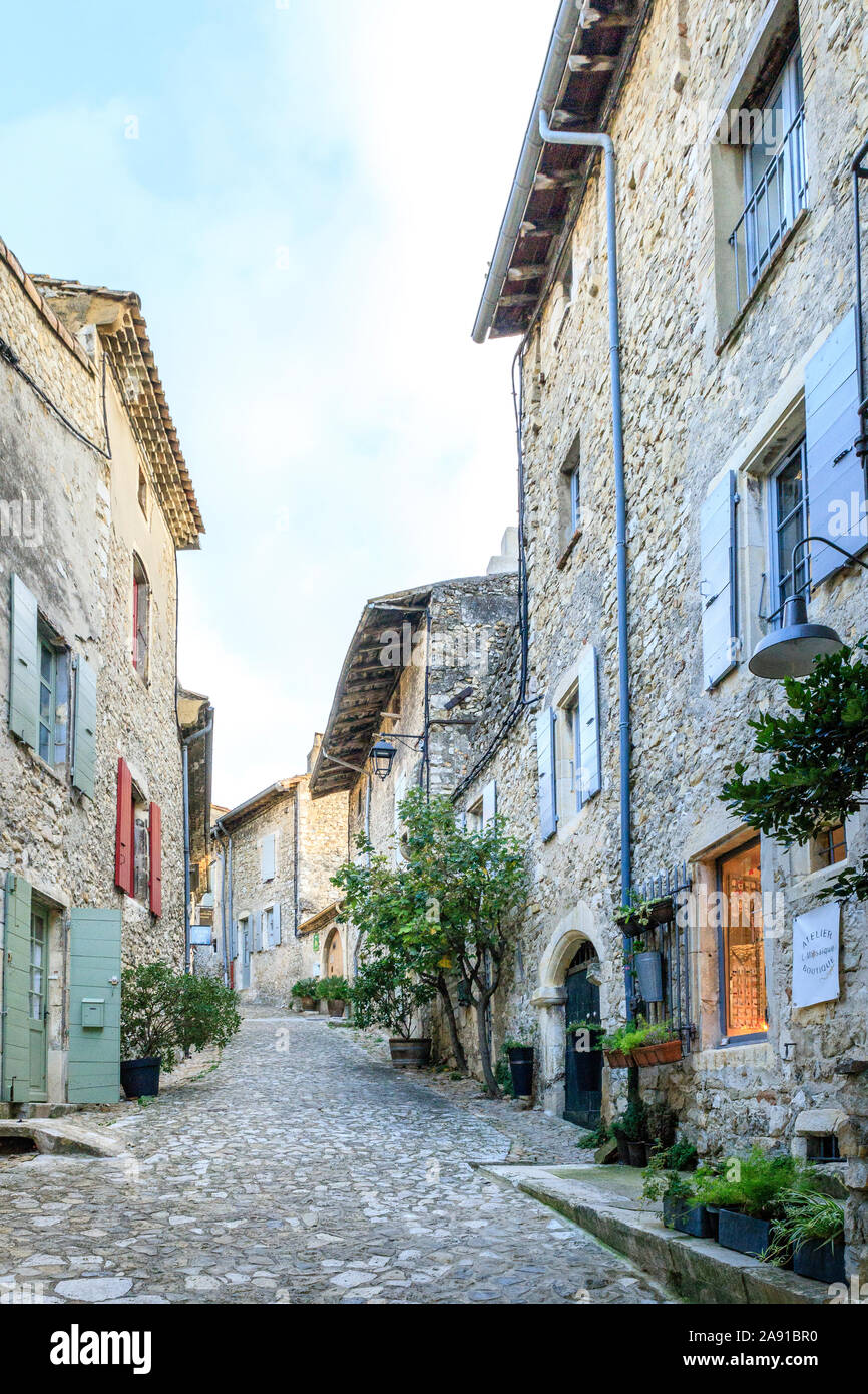 France, Drome, Mirmande, labelled Les Plus Beaux Villages de France (The Most beautiful Villages ...