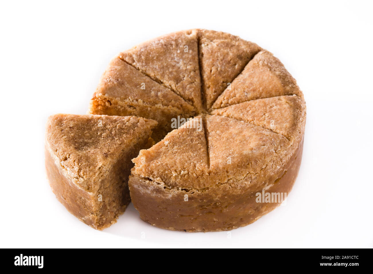 Traditional Christmas marzipan slice isolated on white background Stock ...