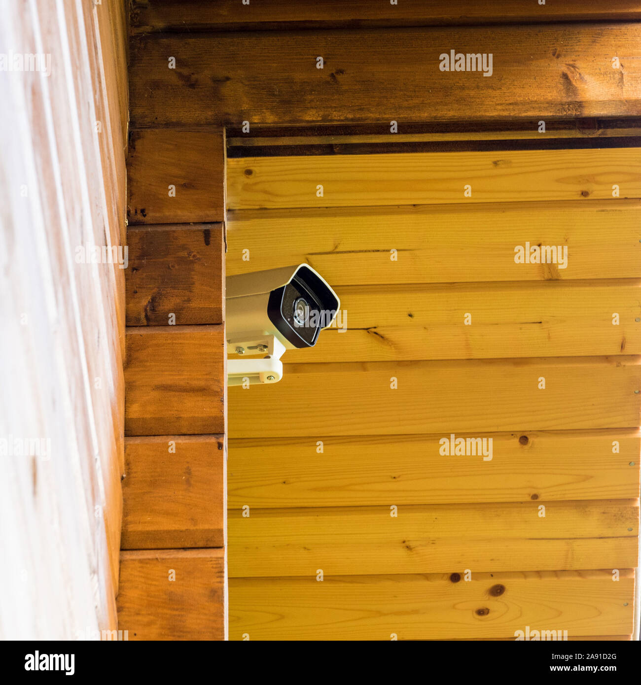 hidden surveillance camera on the front of the house Stock Photo - Alamy