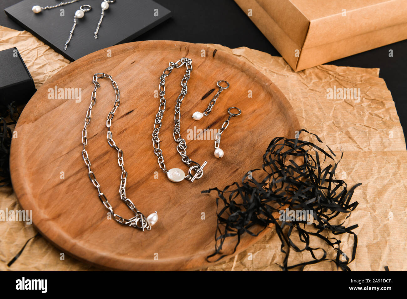 Silver earrings hi-res stock photography and images - Alamy