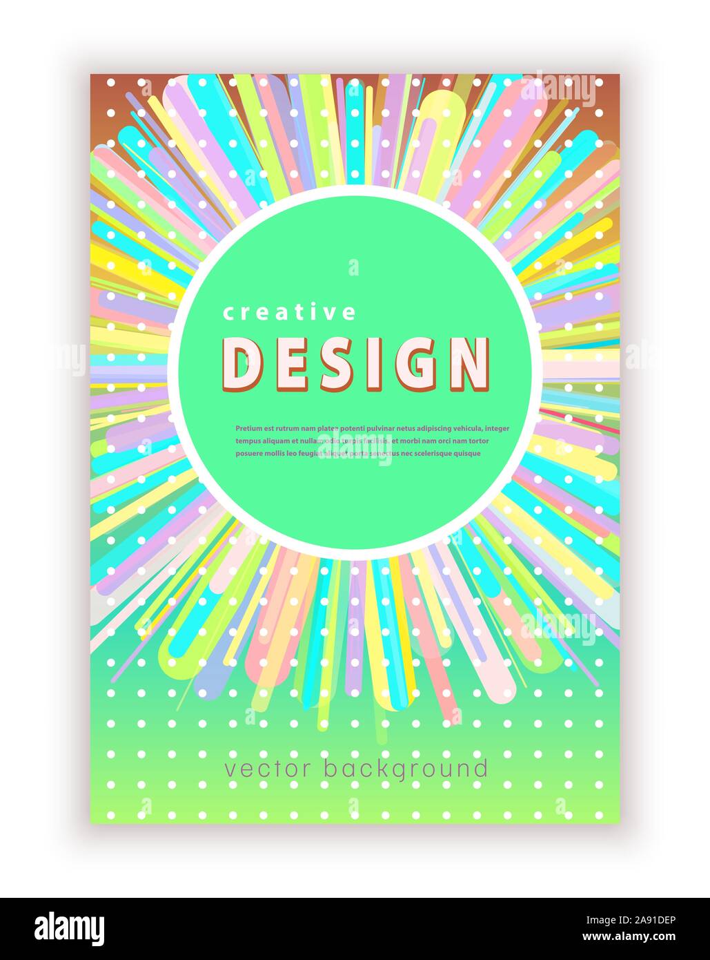 Creative colorful bright template for cover design, vector abstract ...