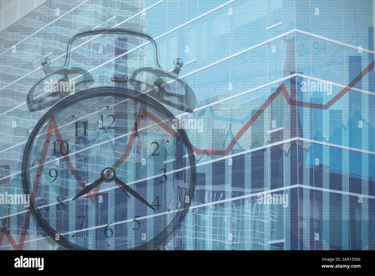 Composite image of red line graph Stock Photo - Alamy