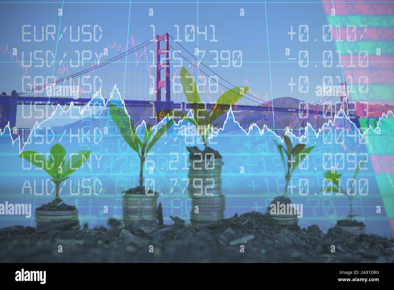 Composite image of financial figures of stock Stock Photo - Alamy