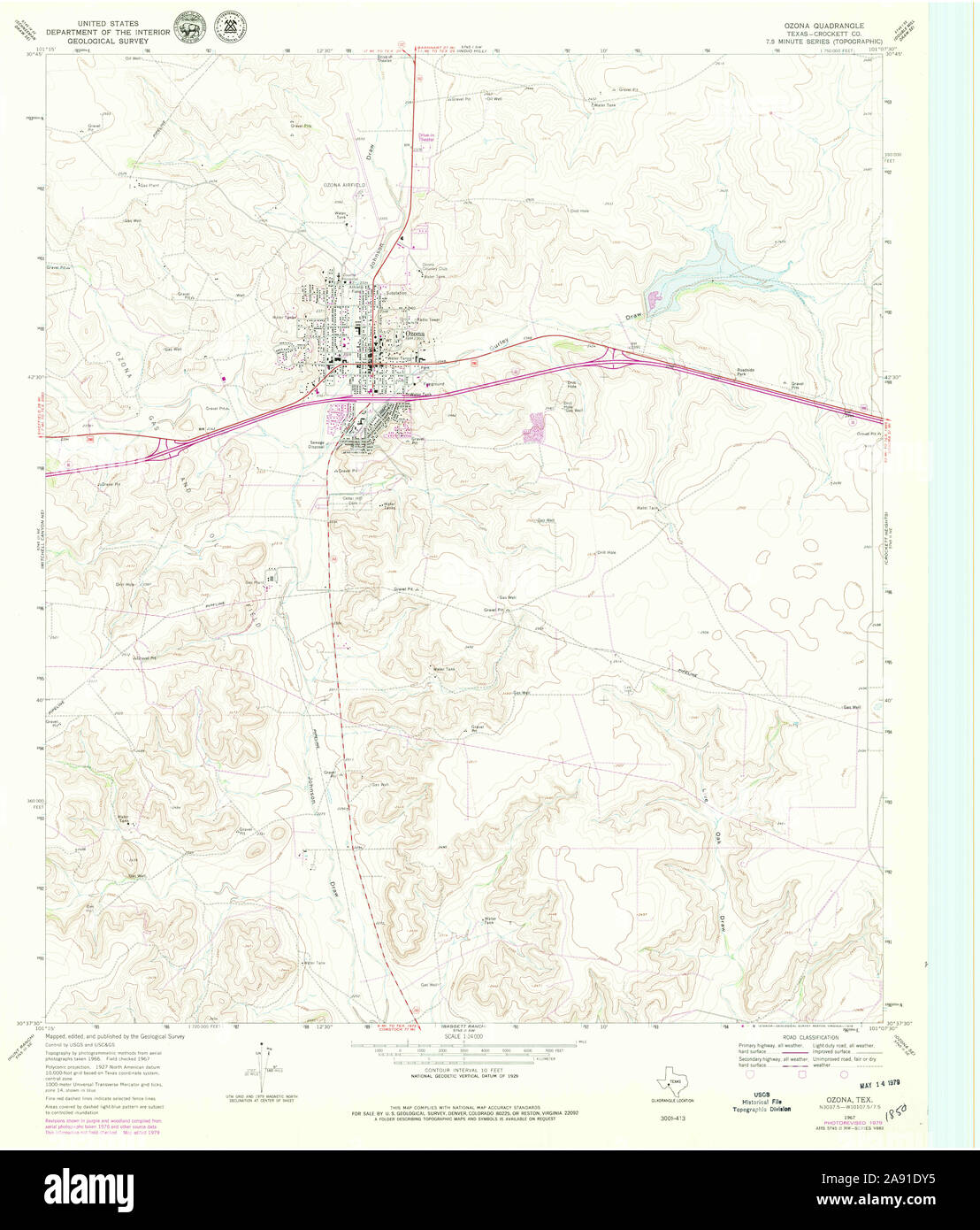 Ozona Texas Map High Resolution Stock Photography and Images - Alamy
