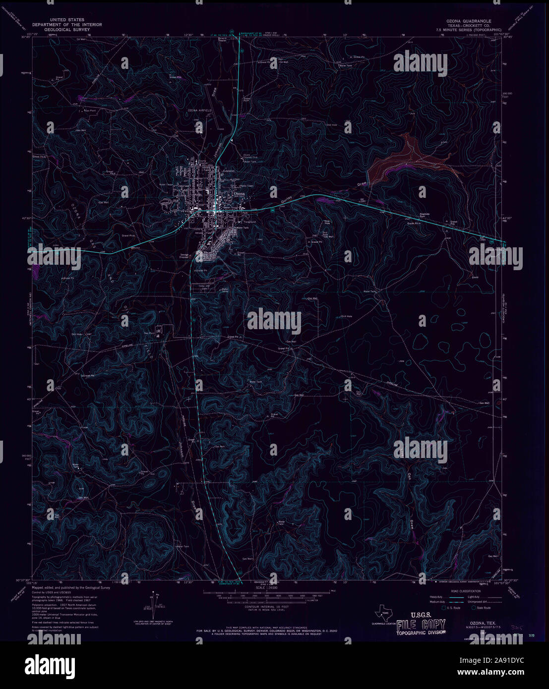 Ozona Texas Map High Resolution Stock Photography and Images - Alamy