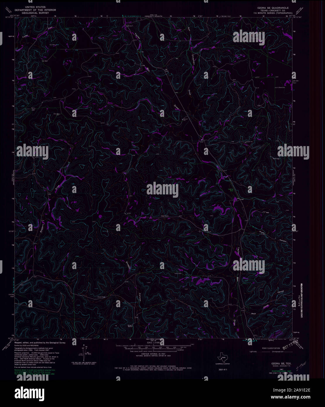 Ozona Texas Map High Resolution Stock Photography and Images - Alamy