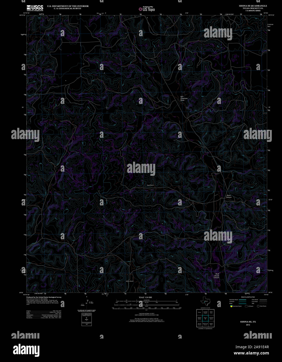 Ozona Texas Map High Resolution Stock Photography and Images - Alamy