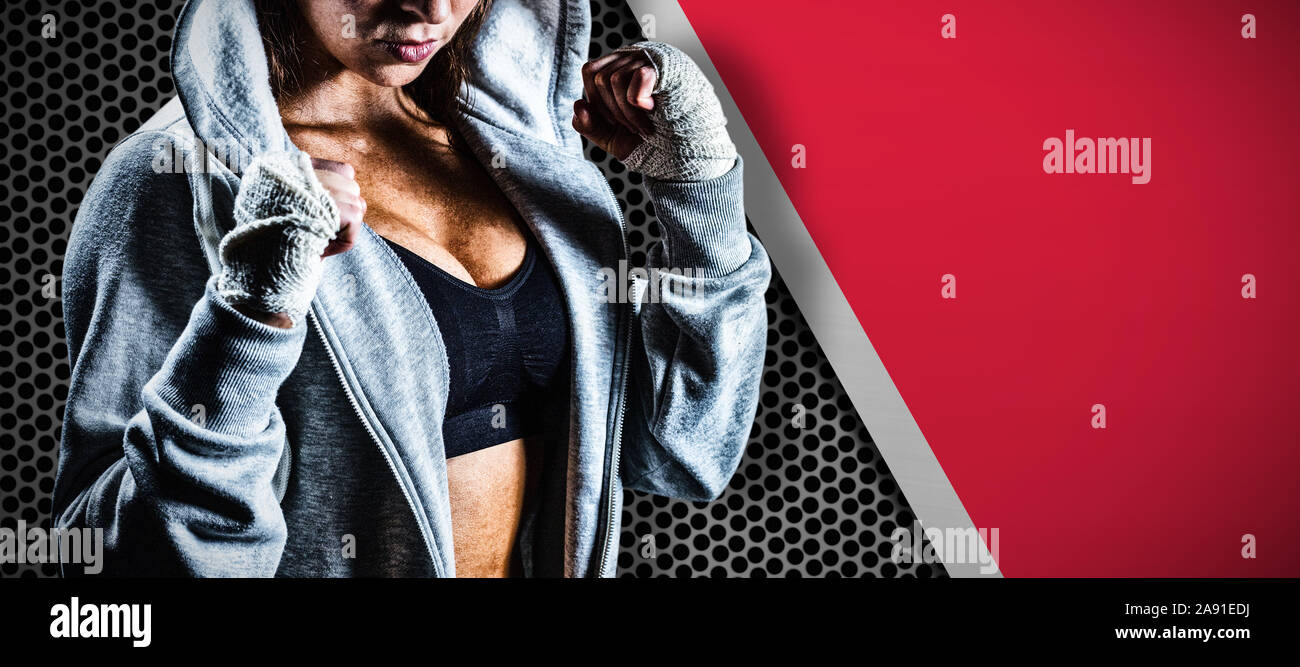 Woman in fighting stance hi-res stock photography and images - Alamy