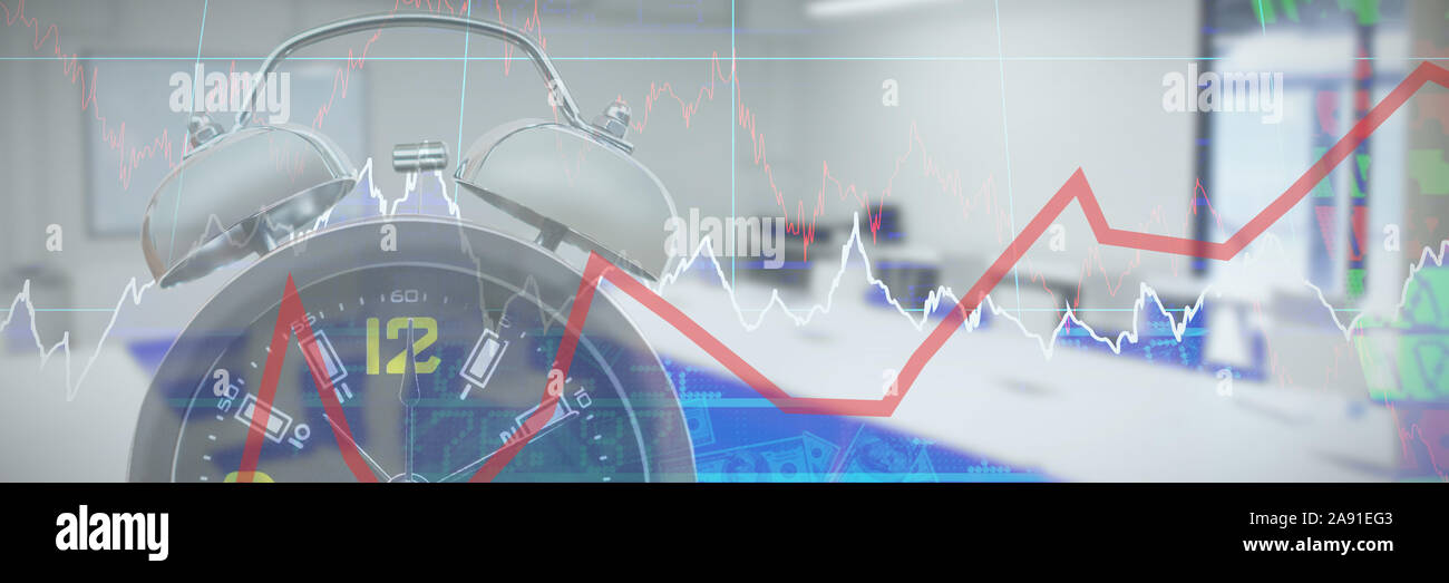 Composite image of red line graph Stock Photo - Alamy