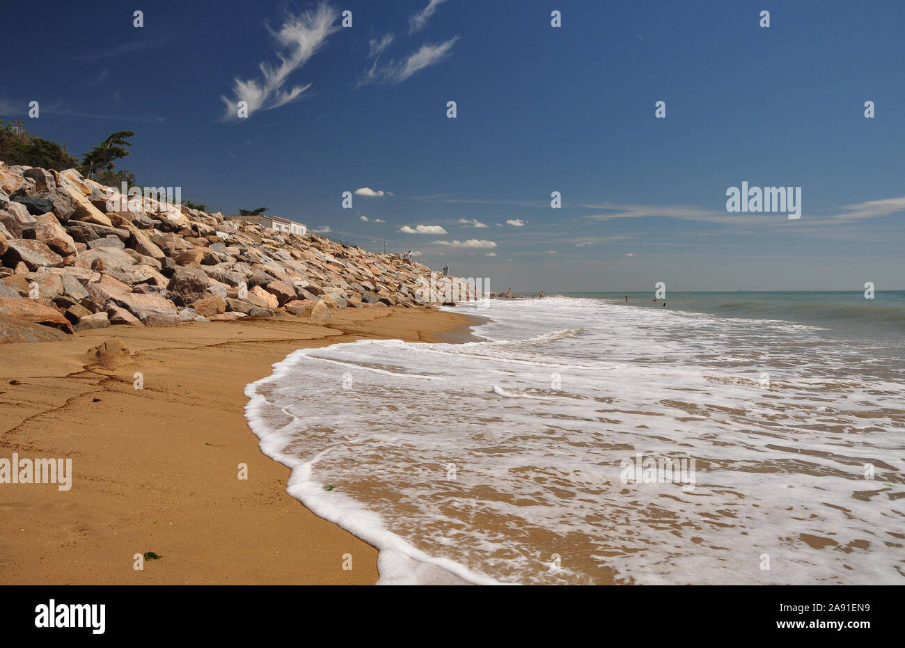 Beach scene, La Griere, Vendee, France Stock Photo - Alamy