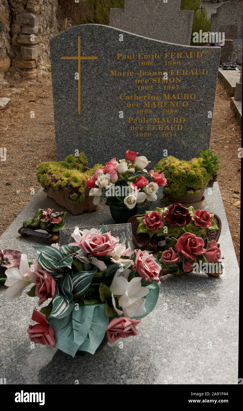 Traditional grave Chateaudouble village Var Provence France Stock Photo ...