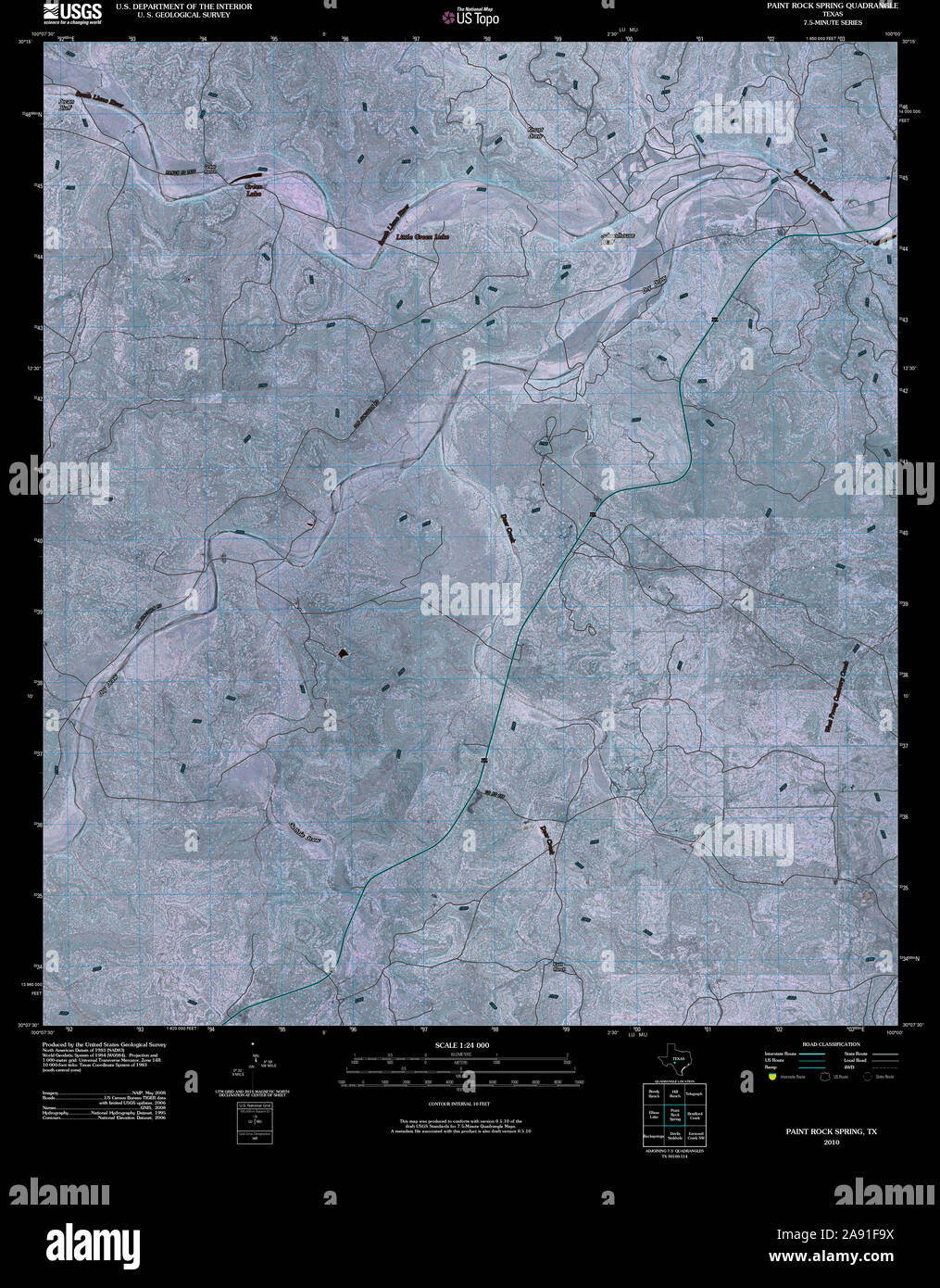 Map of paint rock texas hi-res stock photography and images - Alamy