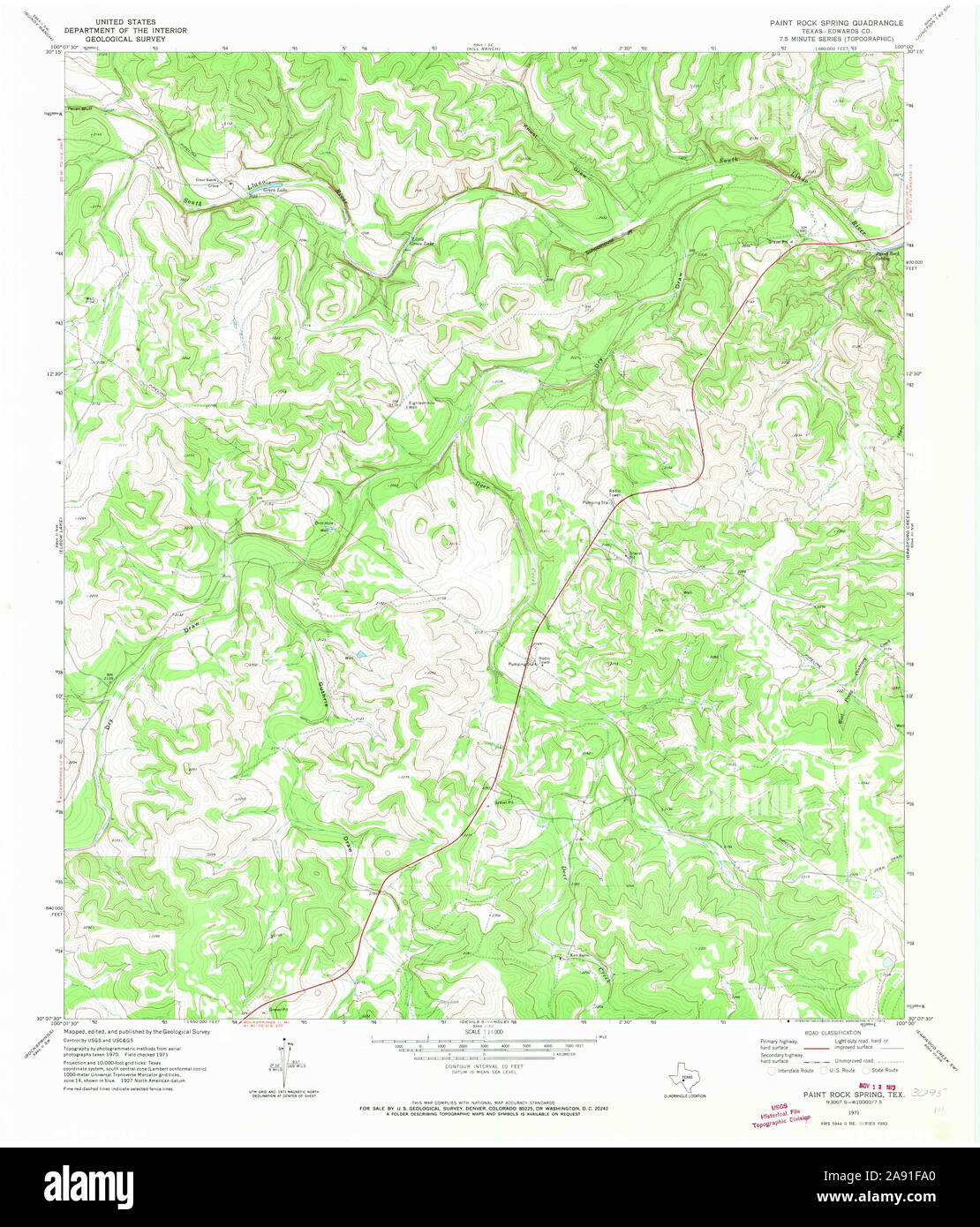 Map of paint rock texas hi-res stock photography and images - Alamy