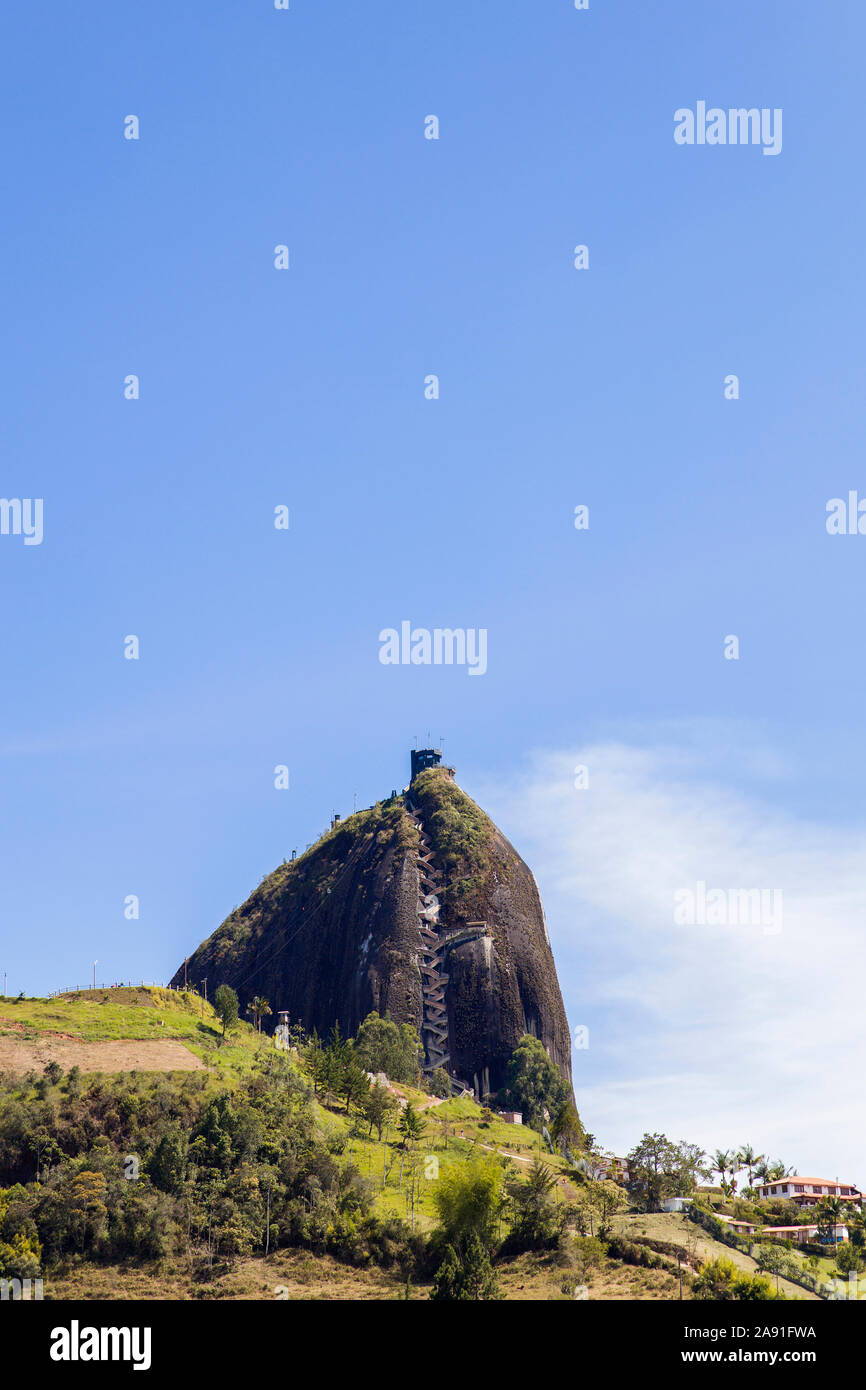View at Rock of Guatape (Piedra Del Penol) in Colombia Stock Photo - Alamy