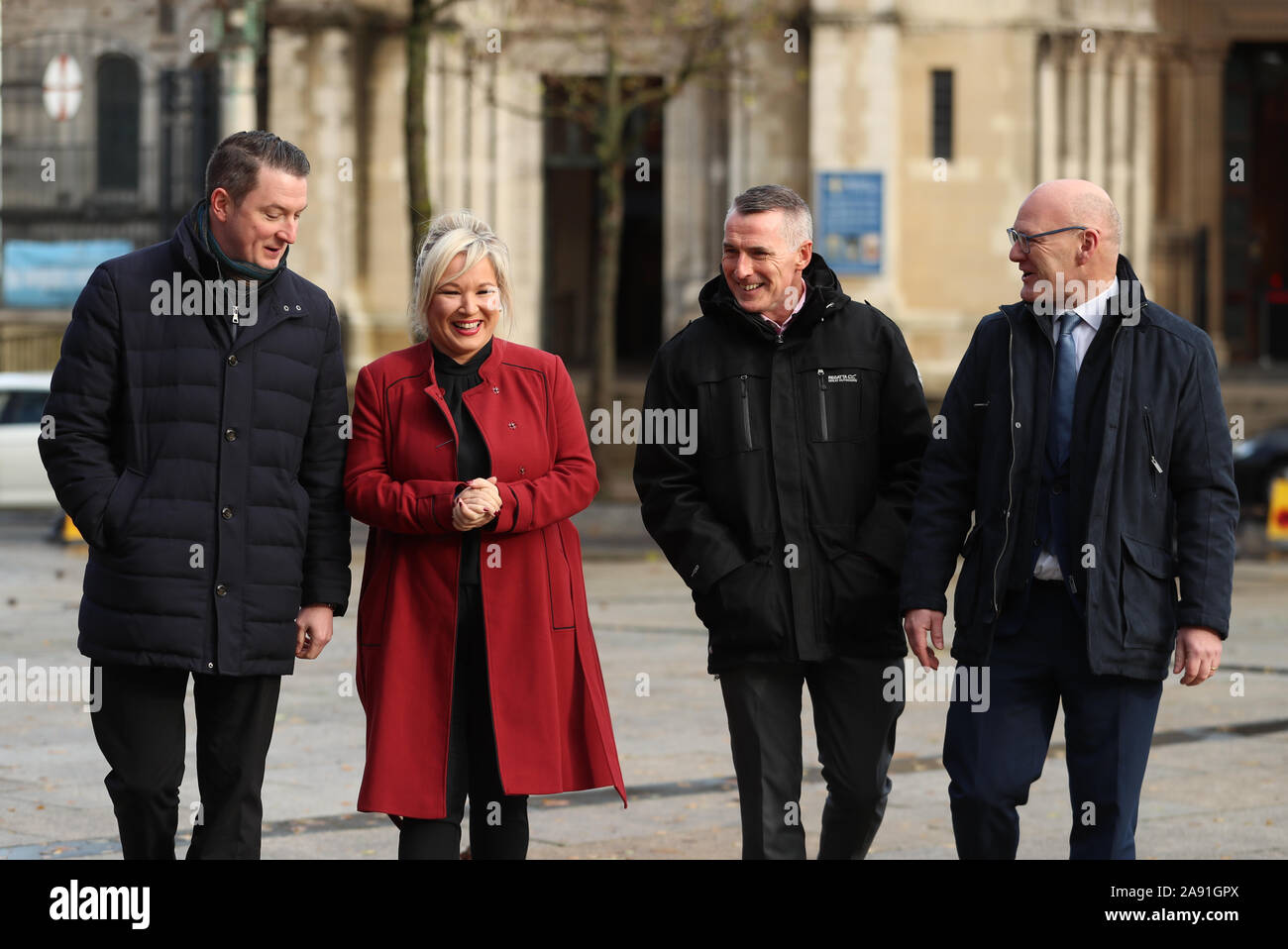 Joins sinn fein candidates left to right john finucane hi-res stock ...