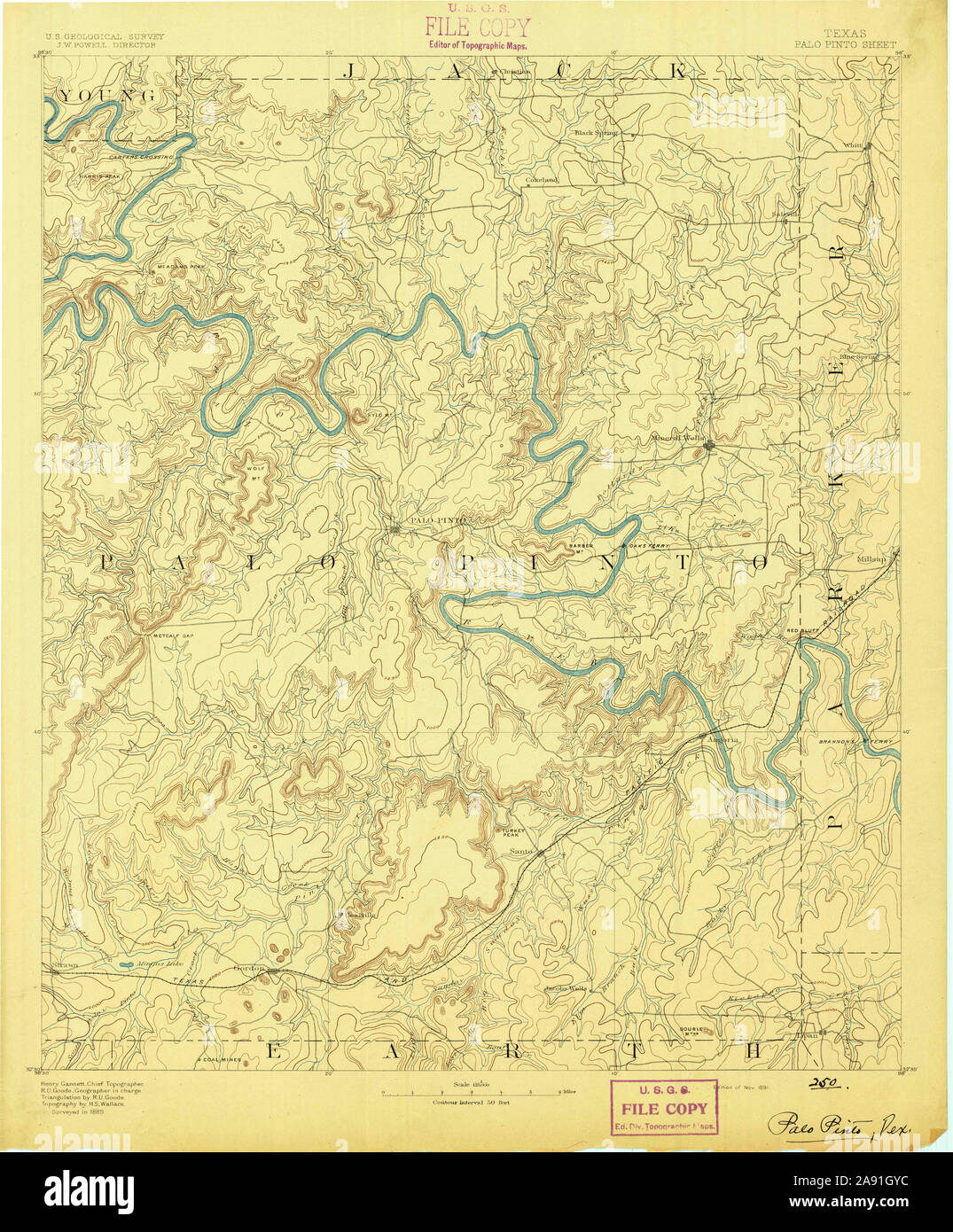 Palo pinto map hi-res stock photography and images - Alamy