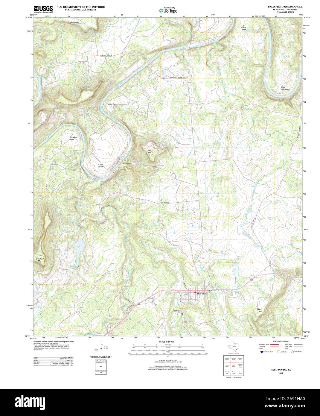 Palo pinto map hi-res stock photography and images - Alamy