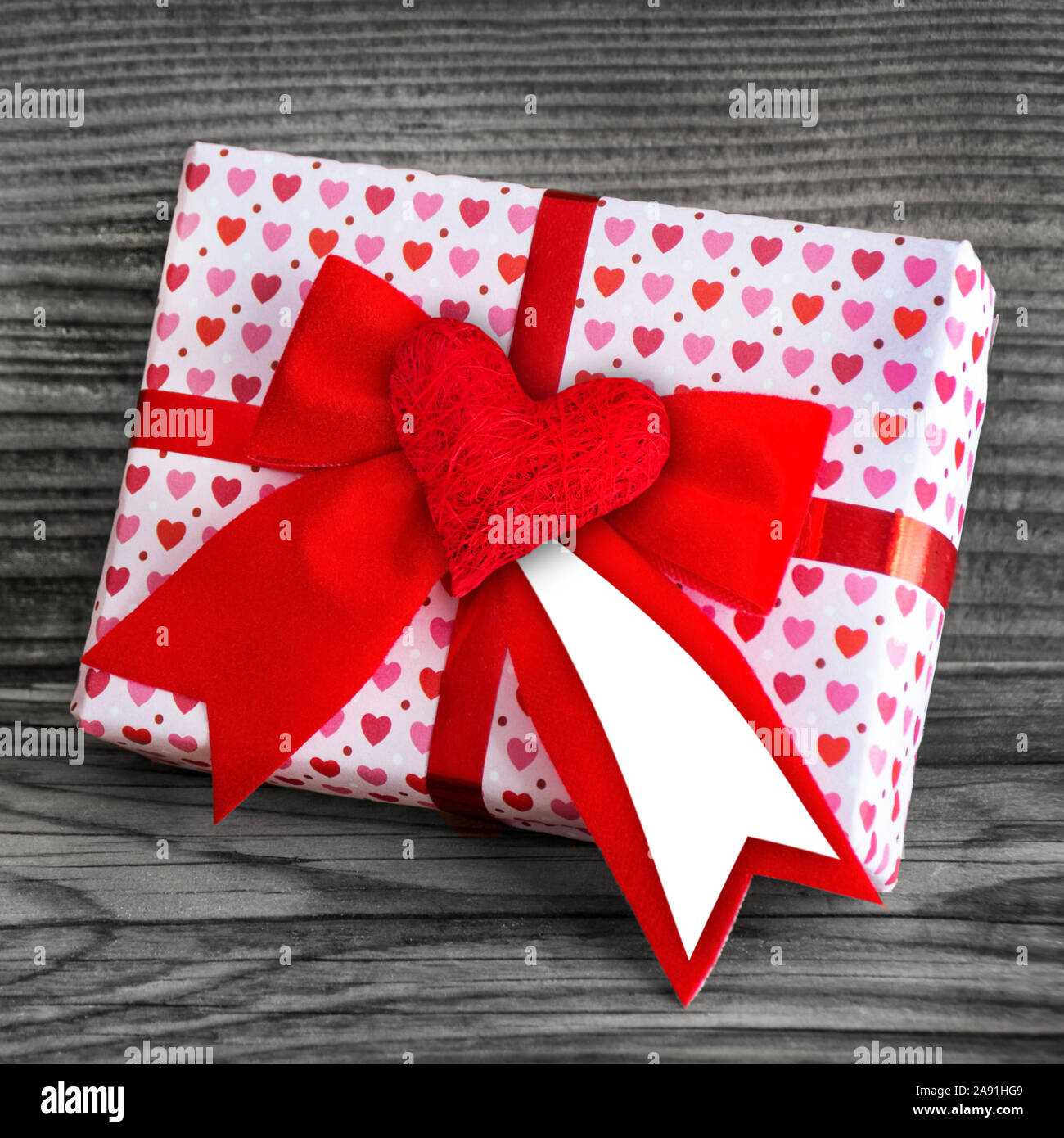 Gift and heart Stock Photo - Alamy