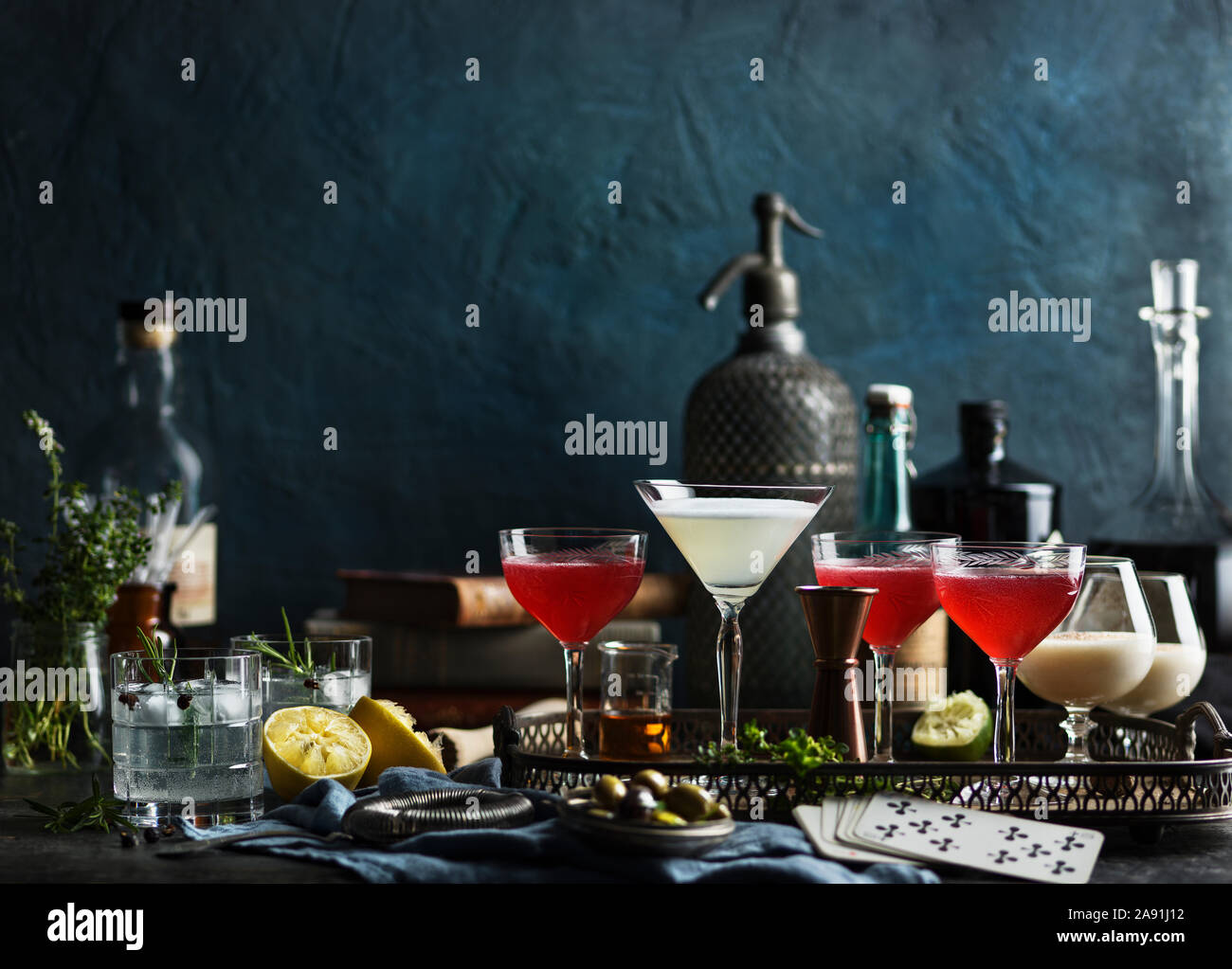 Still life with drinks Stock Photo - Alamy