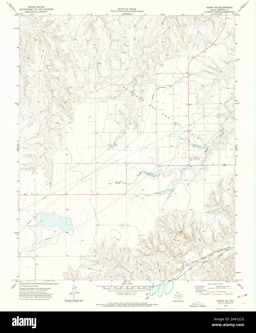 Map of pampa texas hi-res stock photography and images - Alamy