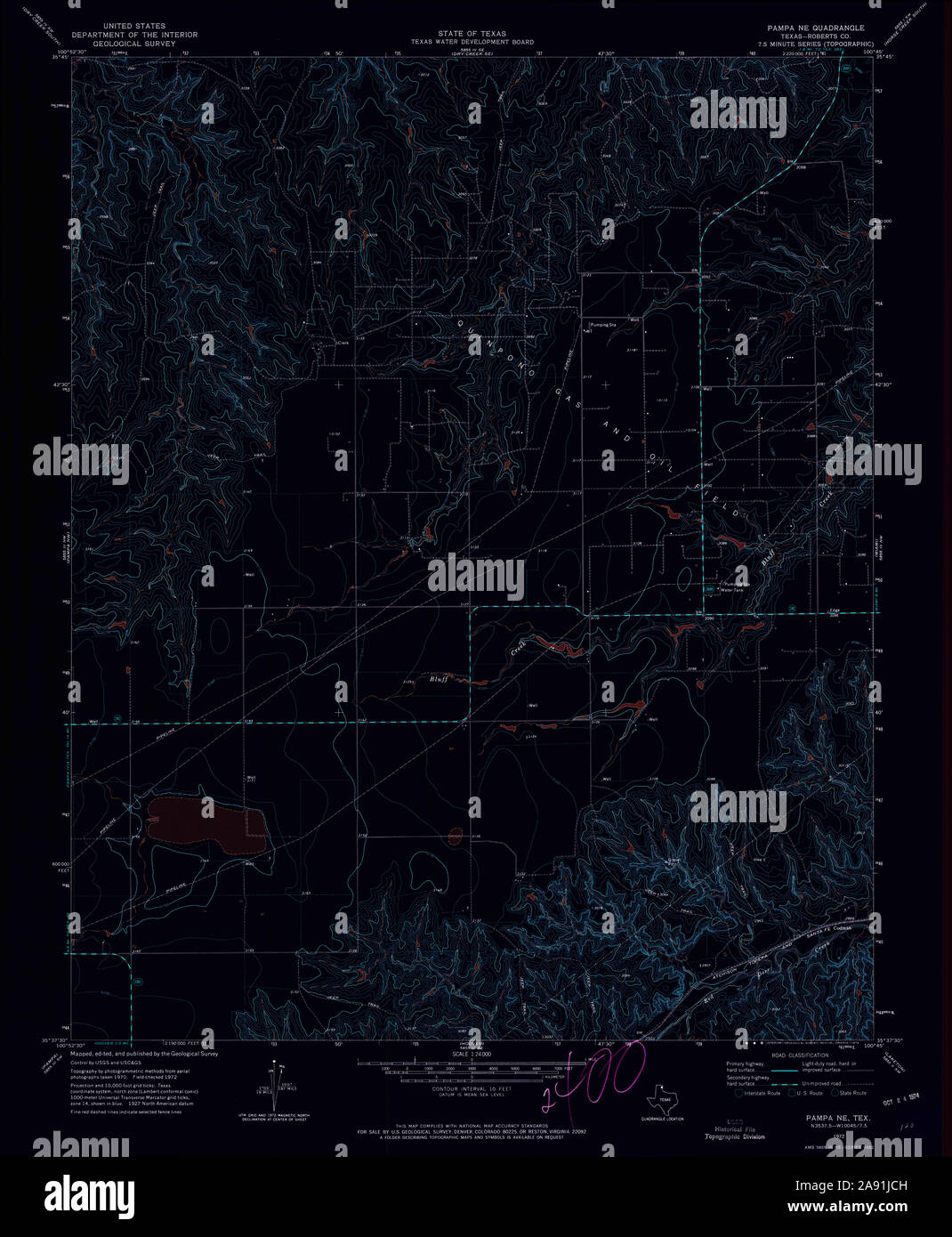 Map of pampa texas hi-res stock photography and images - Alamy