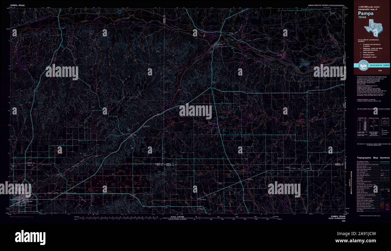 Map of pampa texas hi-res stock photography and images - Alamy