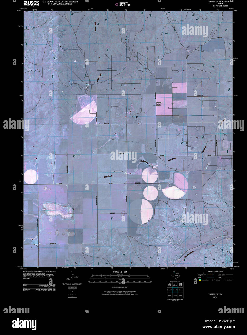 Map of pampa texas hi-res stock photography and images - Alamy