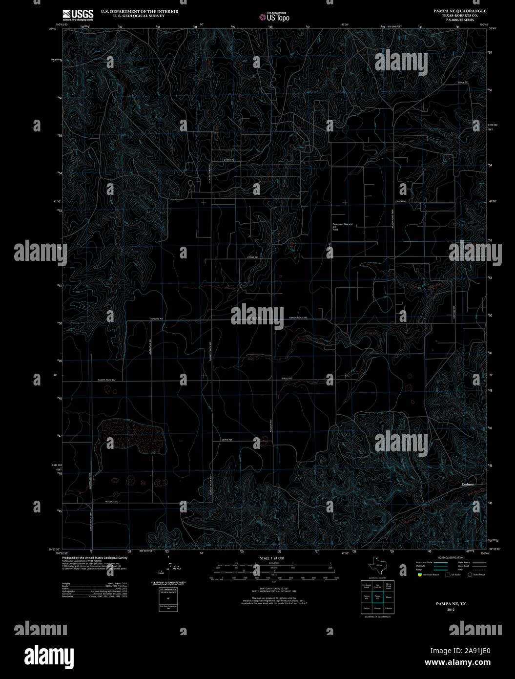 Map of pampa texas hi-res stock photography and images - Alamy