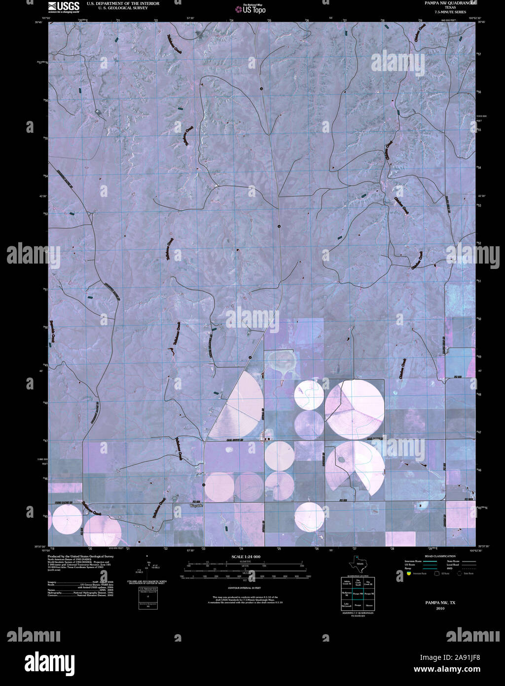 Map of pampa texas hi-res stock photography and images - Alamy