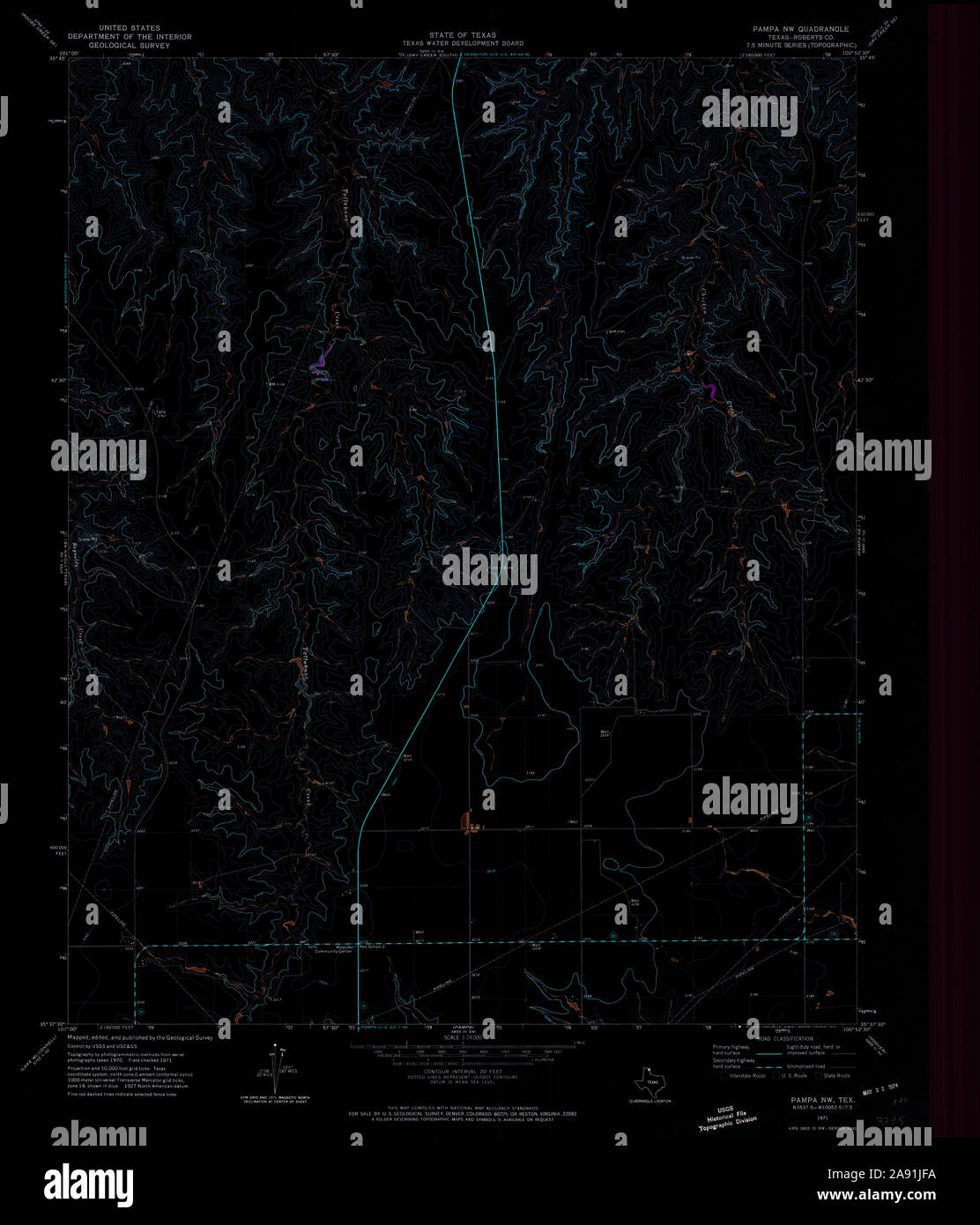 Map of pampa texas hi-res stock photography and images - Alamy