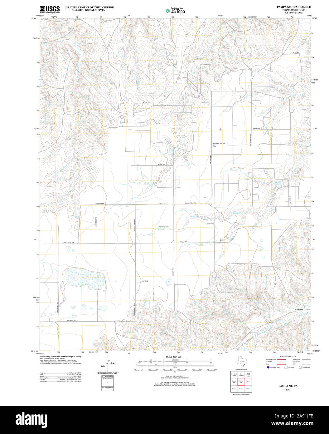 Map of pampa texas hi-res stock photography and images - Alamy