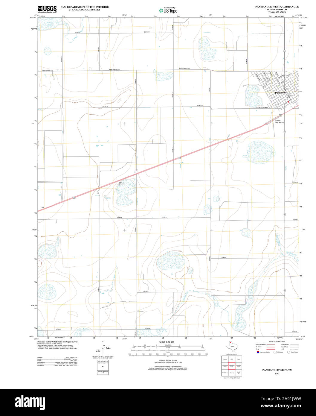 Texas panhandle map hi-res stock photography and images - Alamy