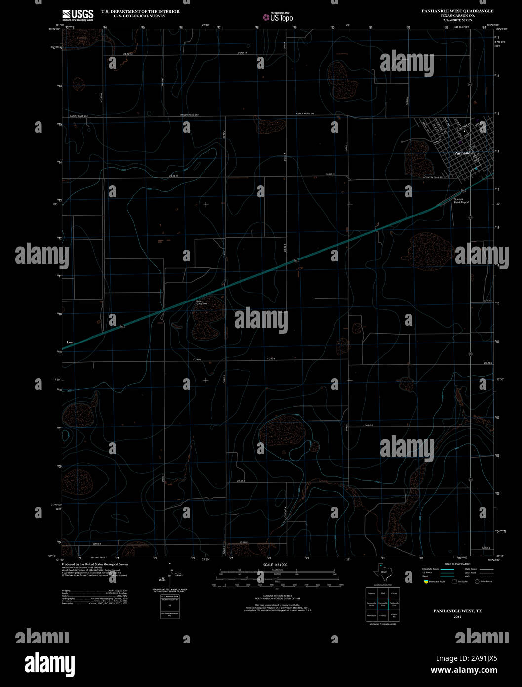 Texas panhandle map hi-res stock photography and images - Alamy