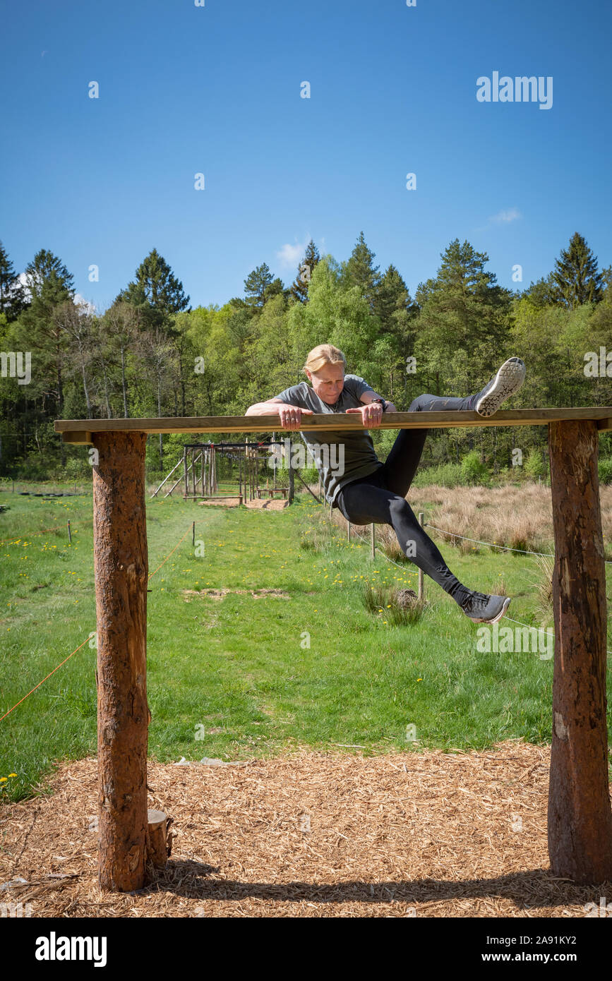 Teenage girl training Stock Photo - Alamy