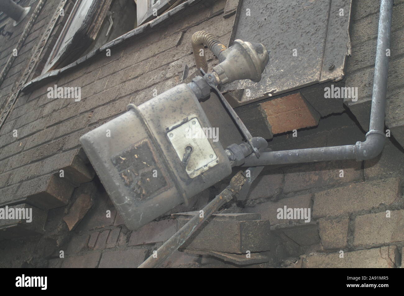 gas explosion, building collapse Stock Photo - Alamy