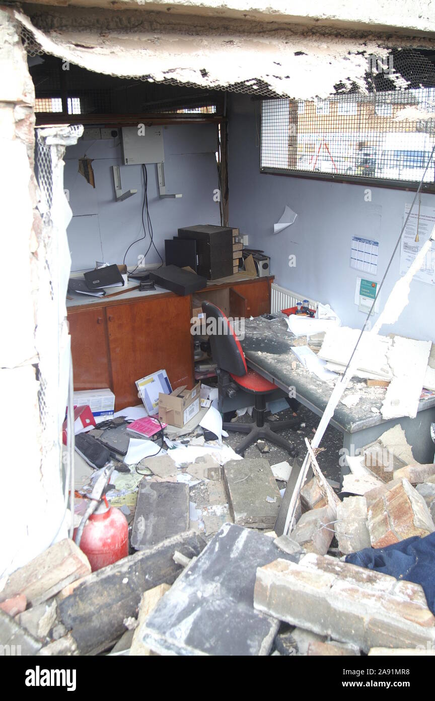 gas explosion, building collapse Stock Photo - Alamy