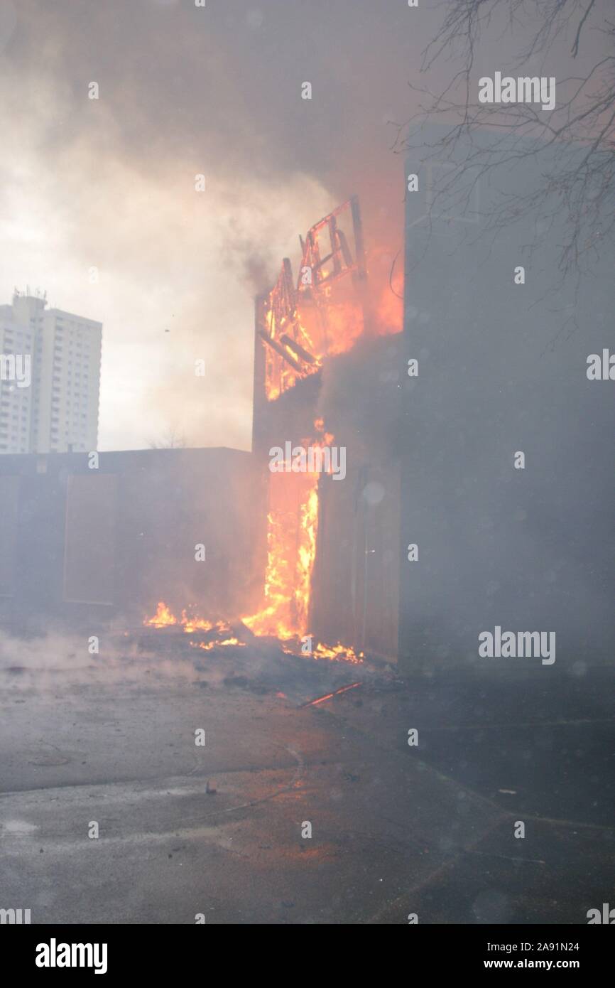 Building, fire flammable external cladding, Combustible cladding Stock ...