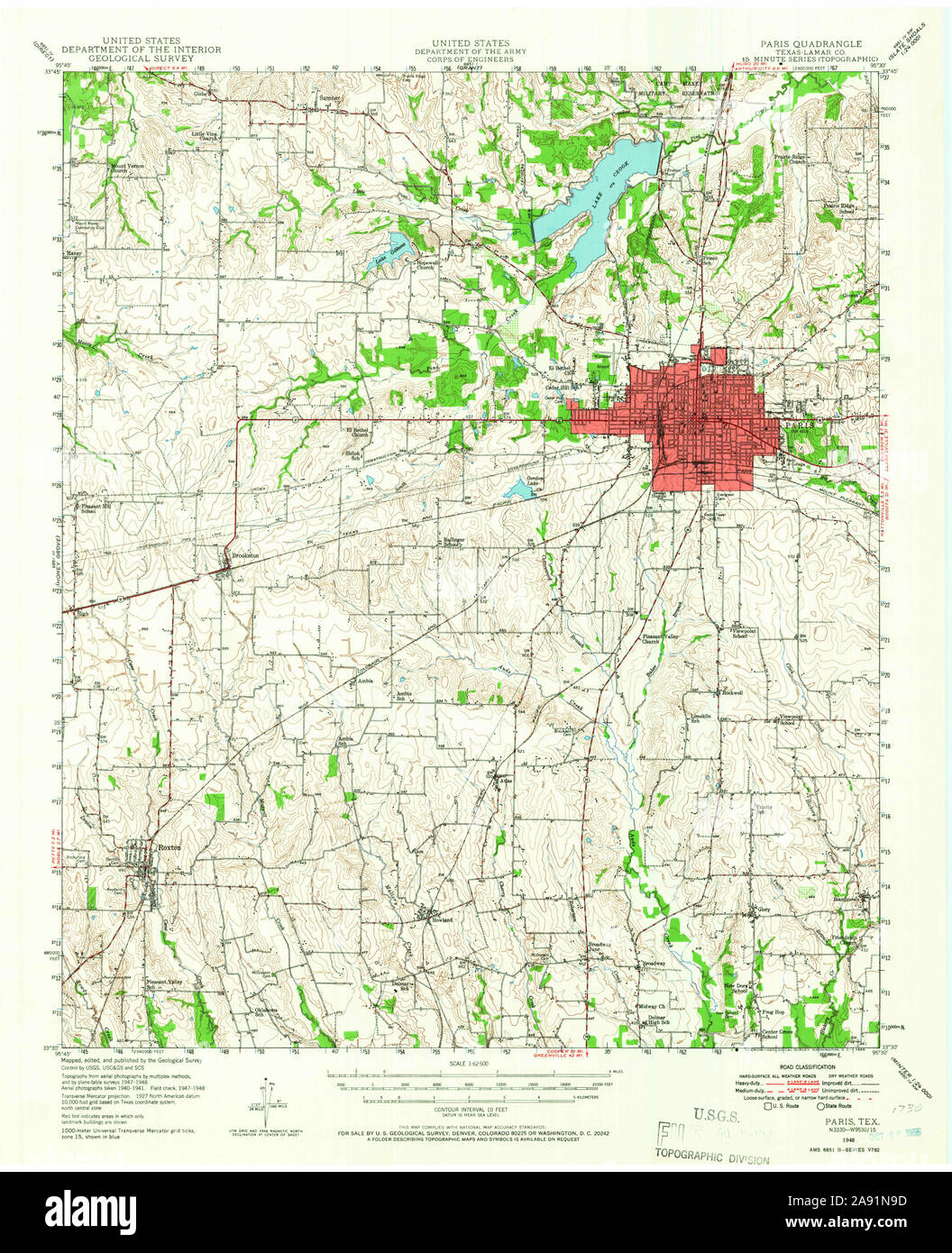 Paris texas map hi-res stock photography and images - Alamy
