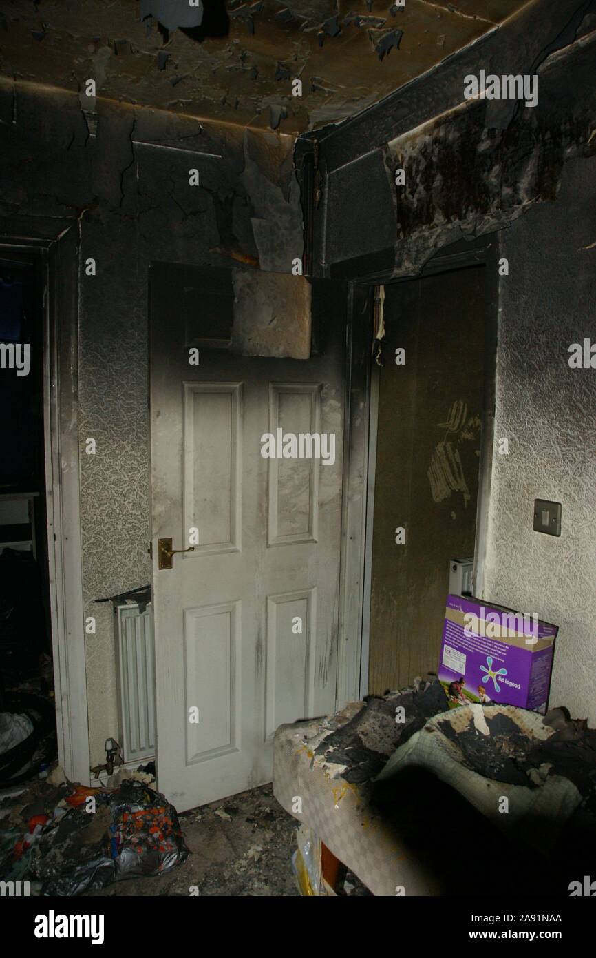 fire damage living room, House fire Stock Photo - Alamy