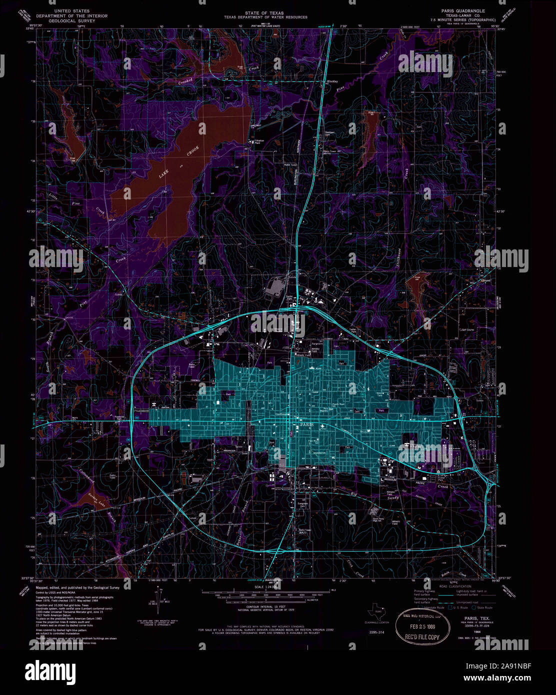 Paris texas map hi-res stock photography and images - Alamy