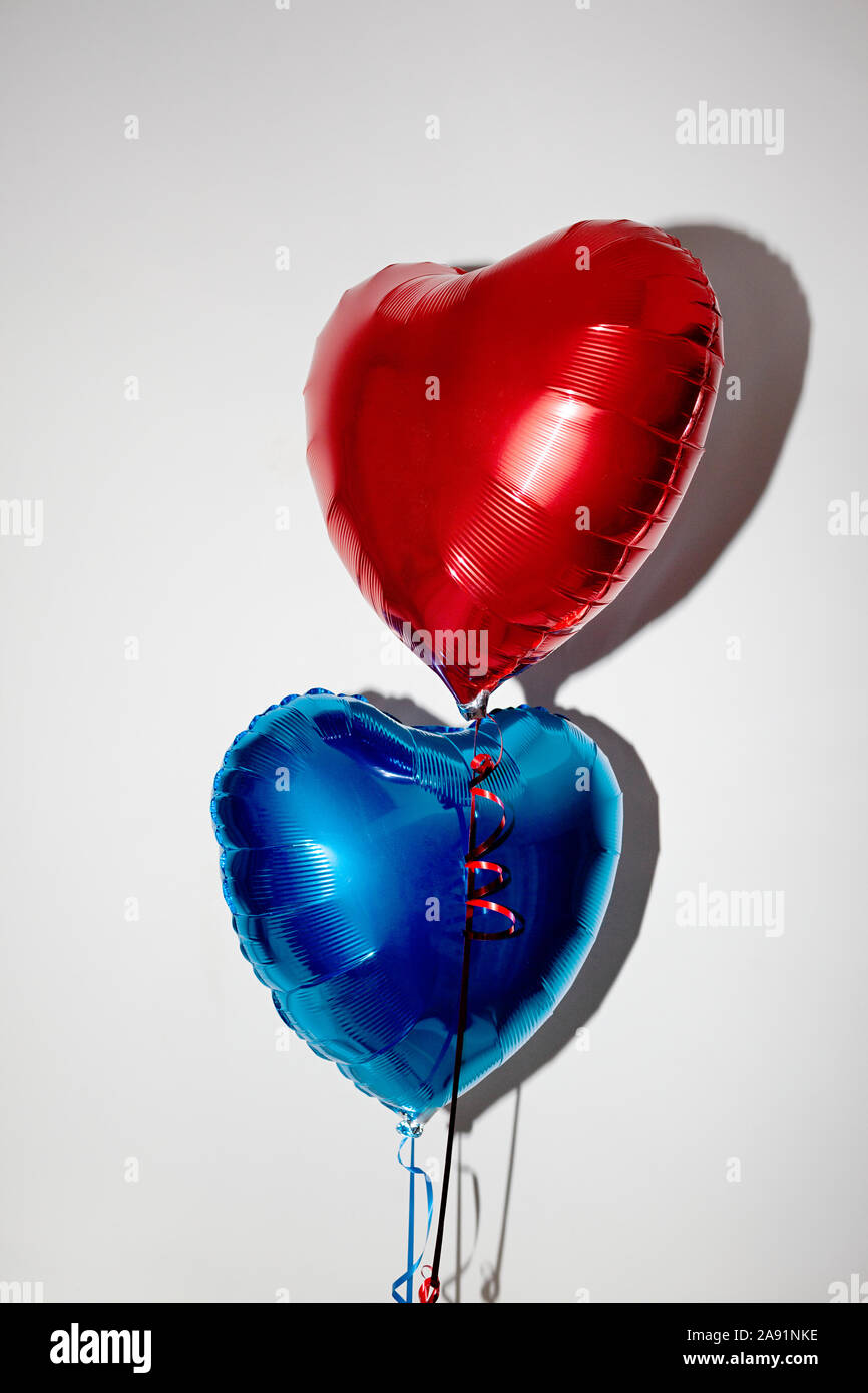 Heart shaped balloons Stock Photo - Alamy