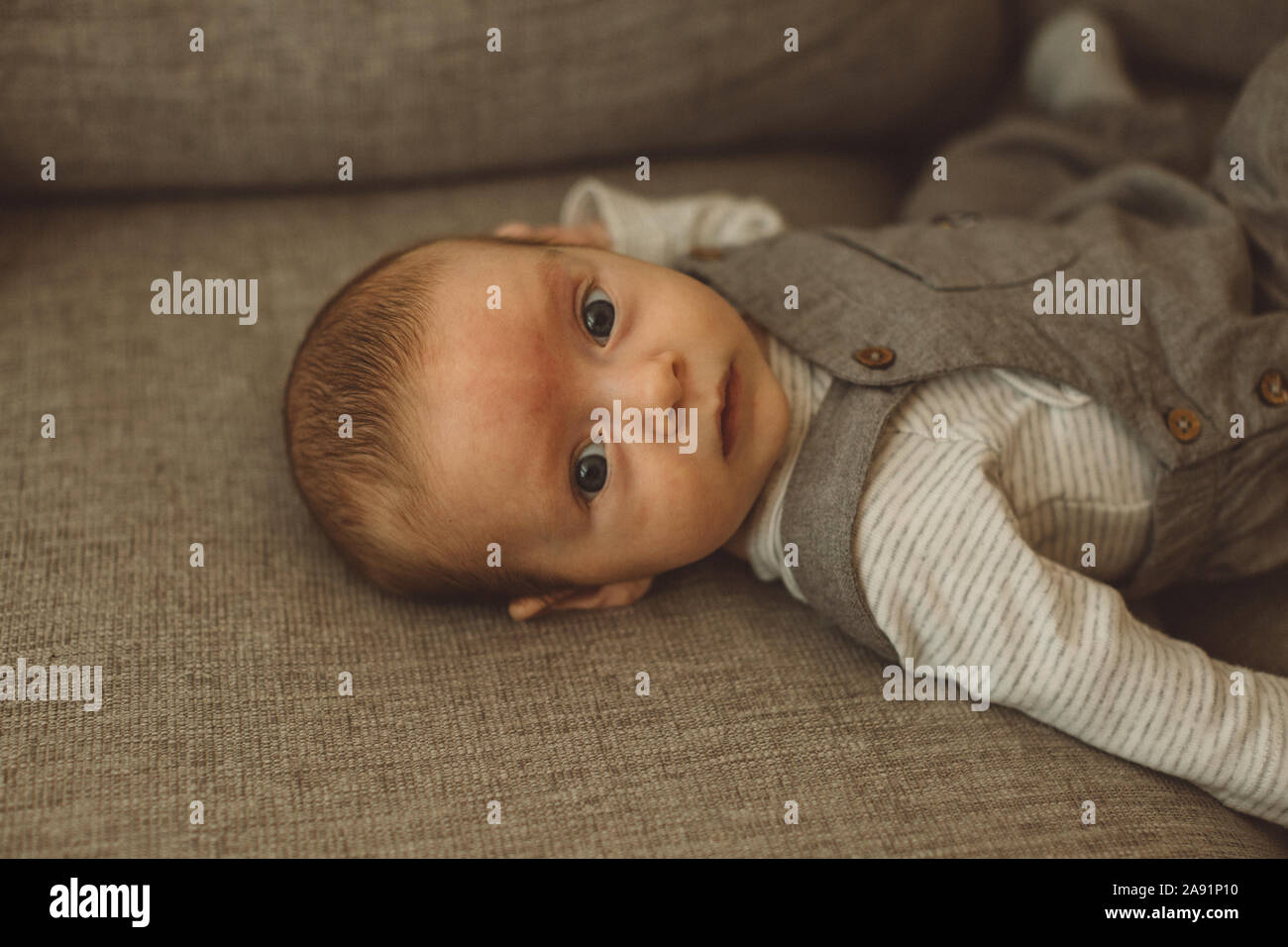 Baby looking at camera Stock Photo - Alamy