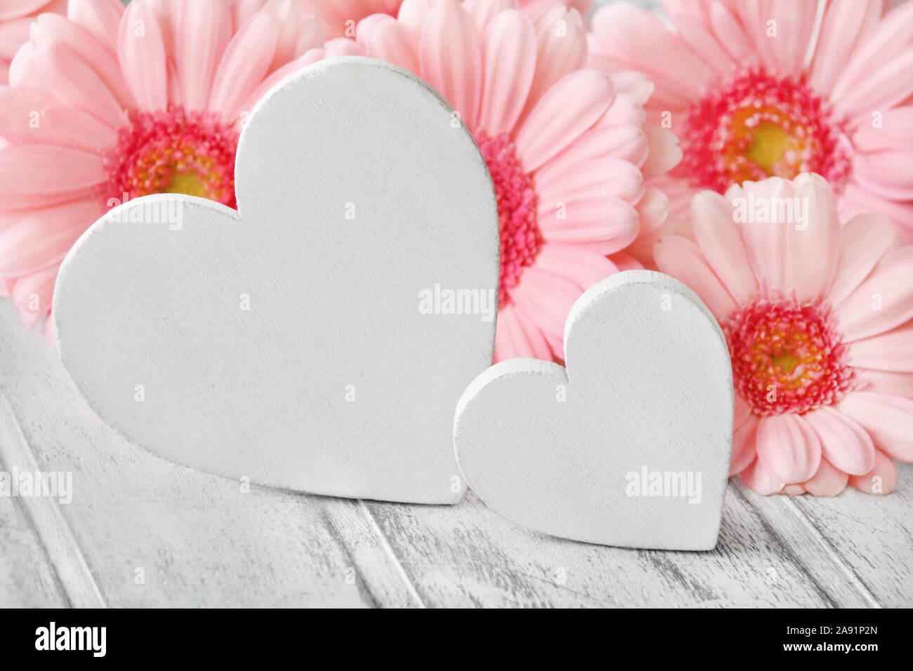 Two hearts of flowers hi-res stock photography and images - Alamy