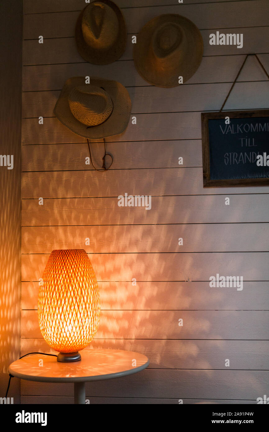 Illuminated table lamp Stock Photo - Alamy