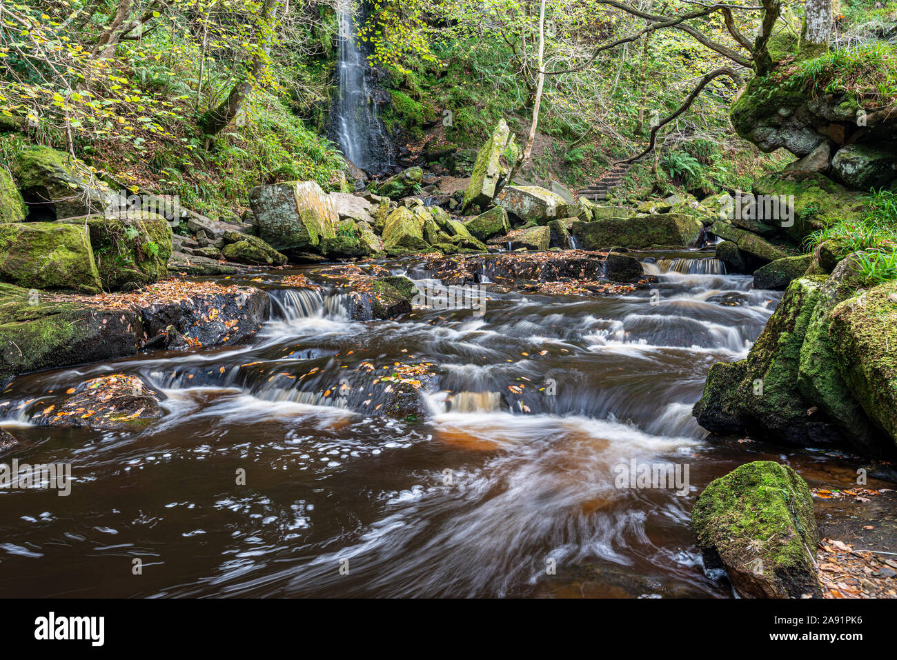 Mallyan Spout waterfall near Goathland village Stock Photo - Alamy
