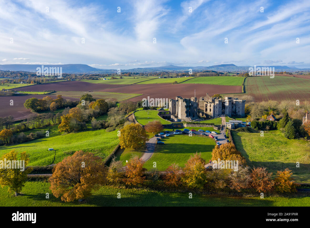 Raglan Castle, South Wales Stock Photo - Alamy