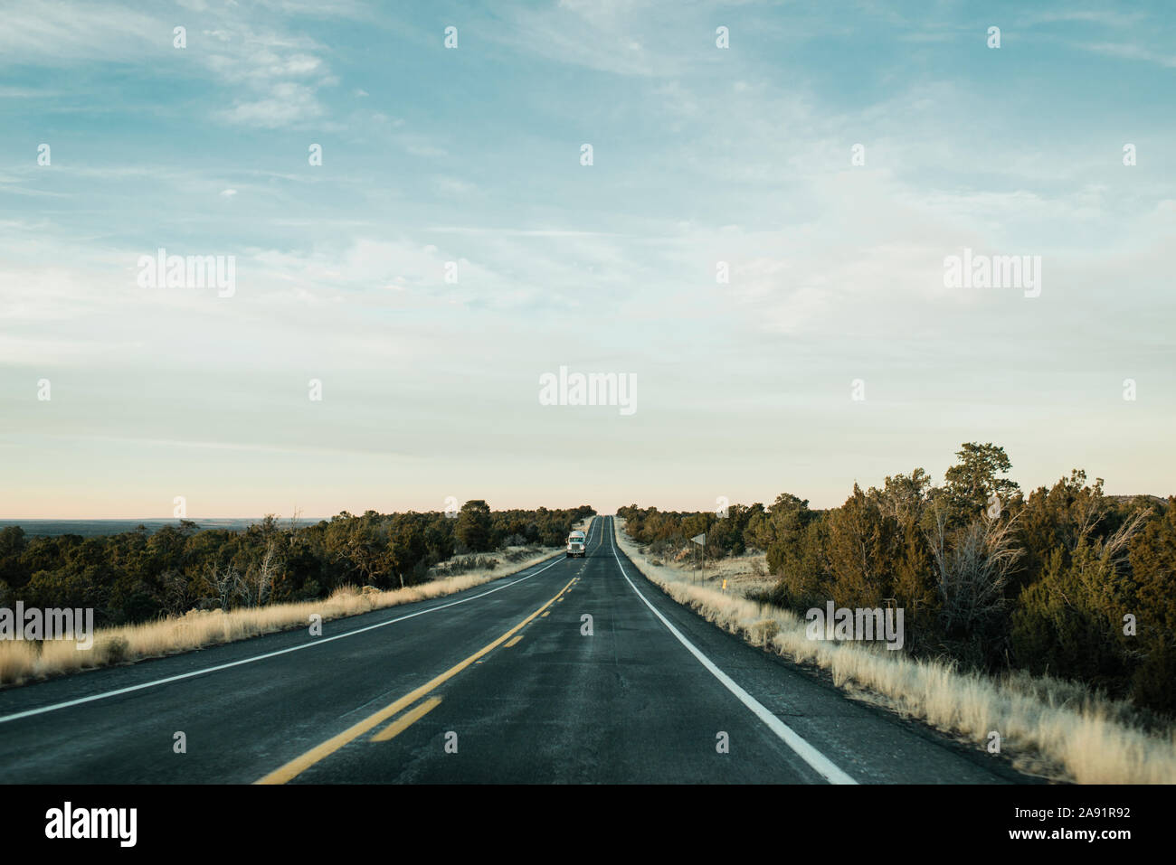 Country border road hi-res stock photography and images - Alamy